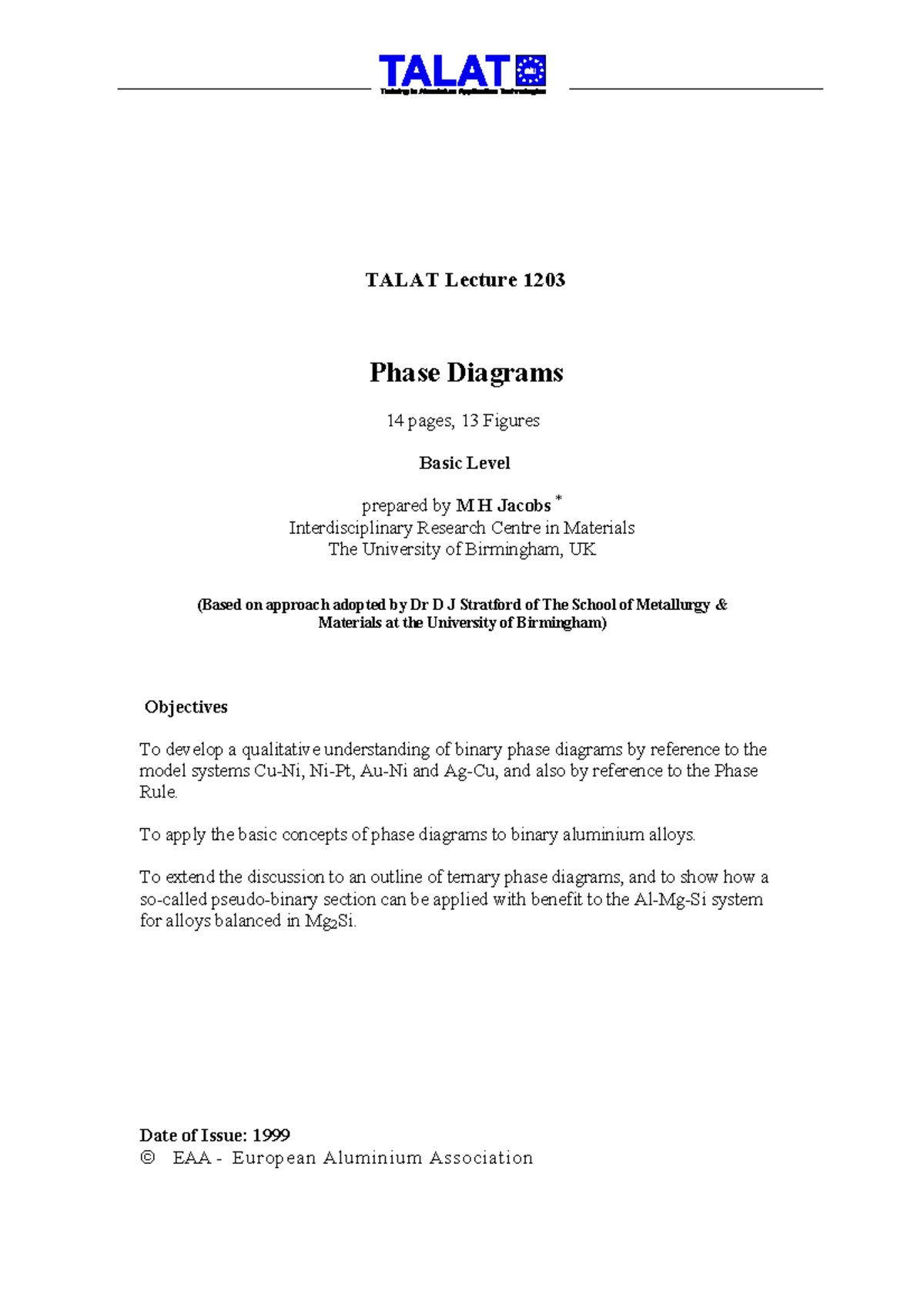 Phase Diagrams - Research Paper required during the exam preparation ...