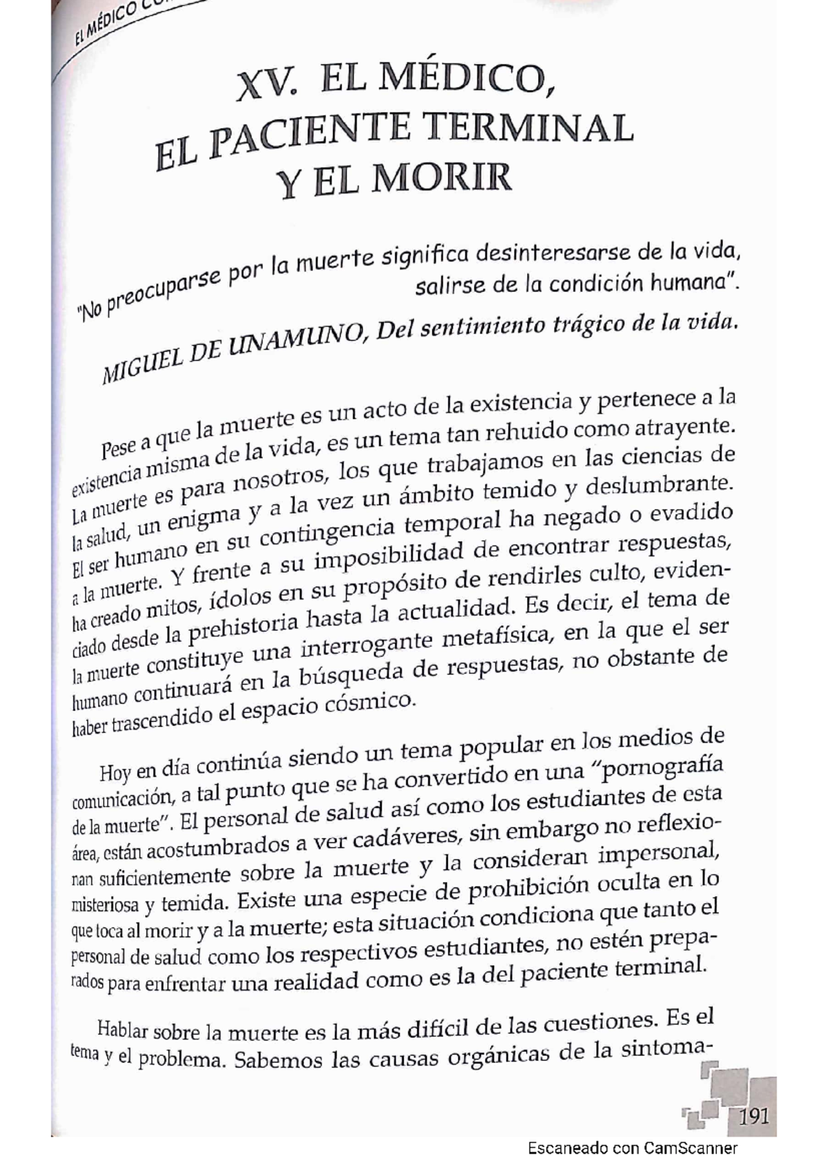 G8 El Médico y la muerte - Ciencia y Religión - Studocu