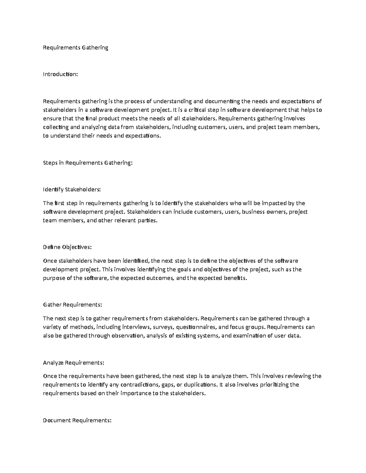 Requirements Gathering - Requirements Gathering Introduction ...