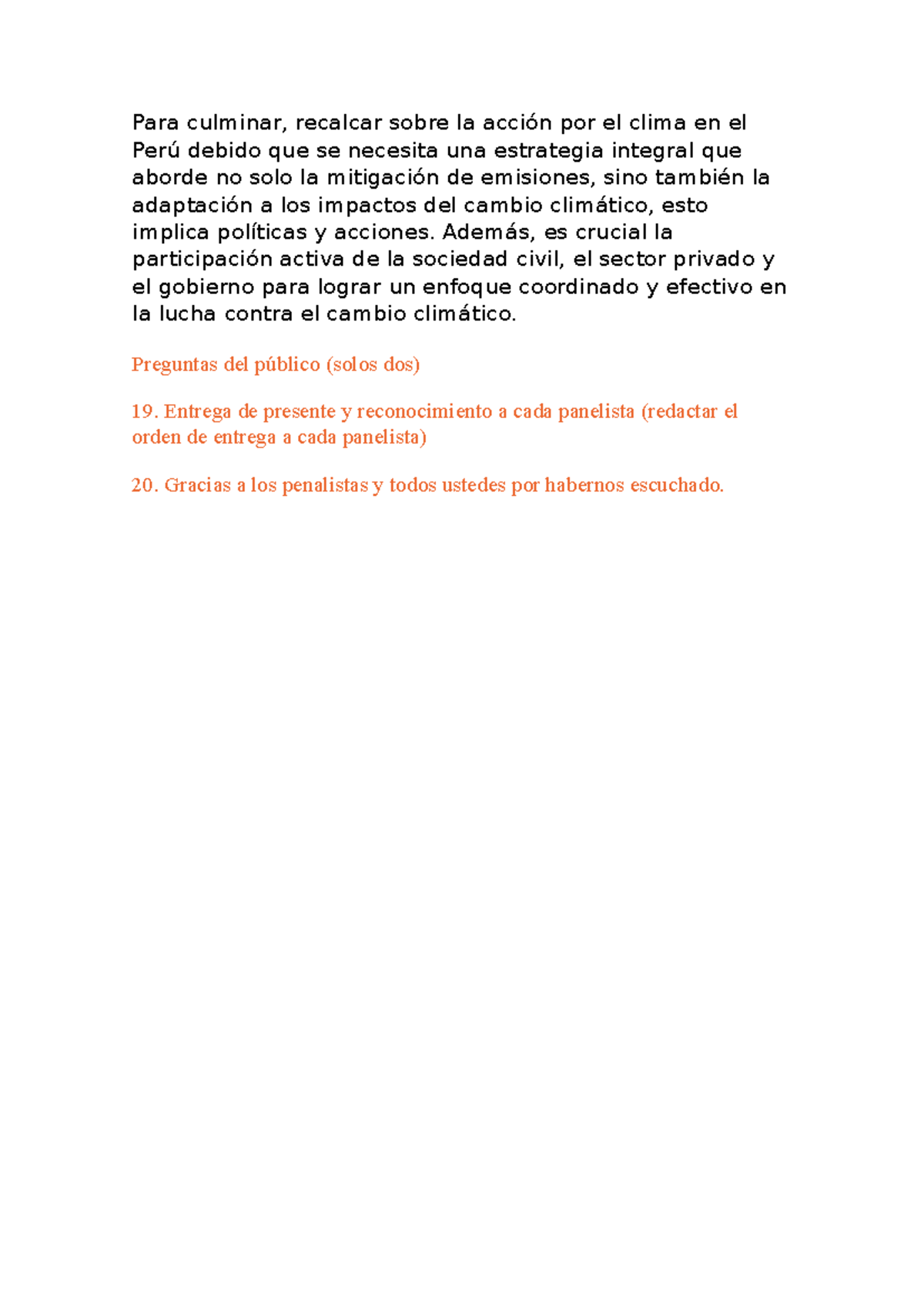 trabajo final de desempeño universitario - Para culminar, recalcar ...