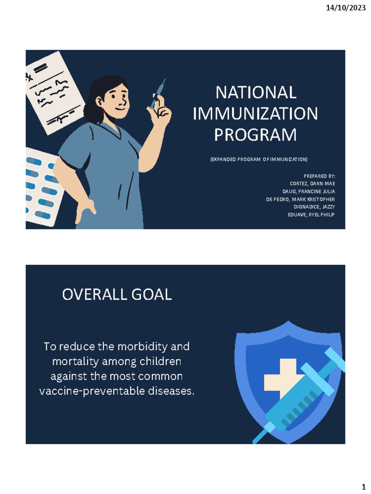 3 - fhdhhdfh - NATIONAL IMMUNIZATION PROGRAM (EXPANDED PROGRAM OF ...