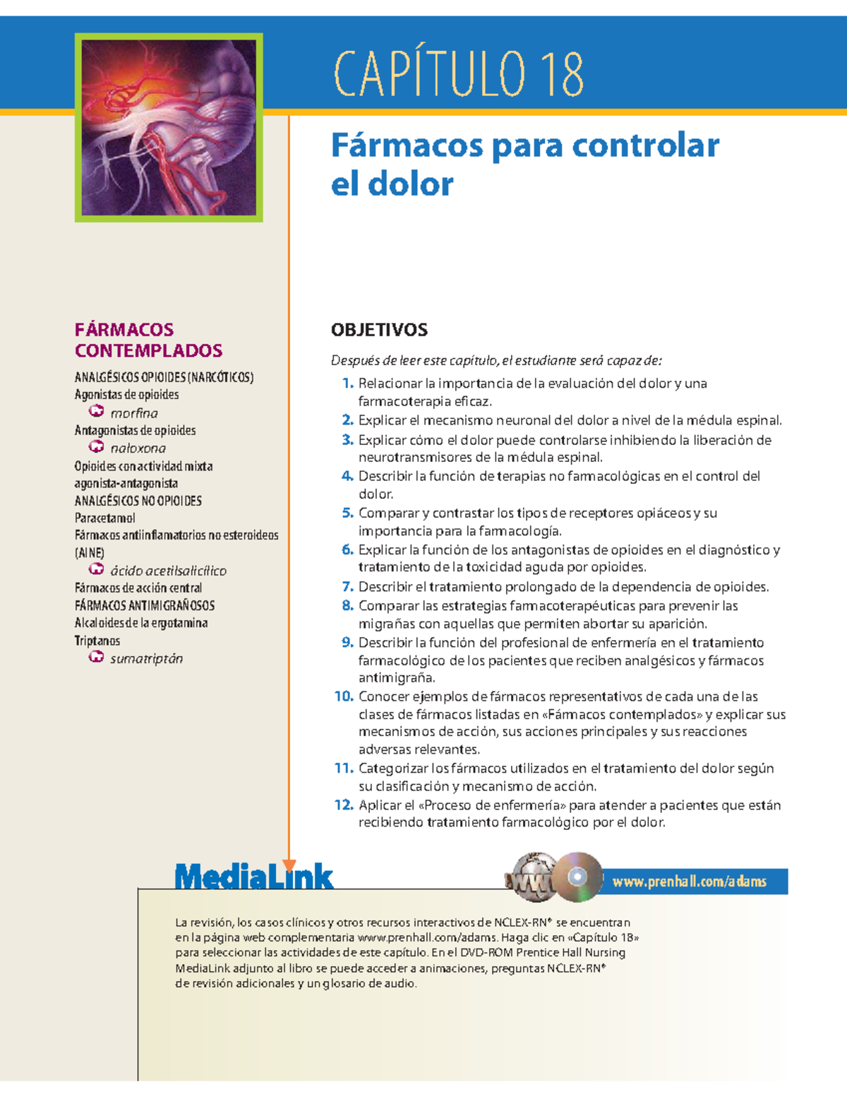 2 Farmacos PARA Controlar EL Dolor - prenhall/adams CAPÍTULO 18 La ...