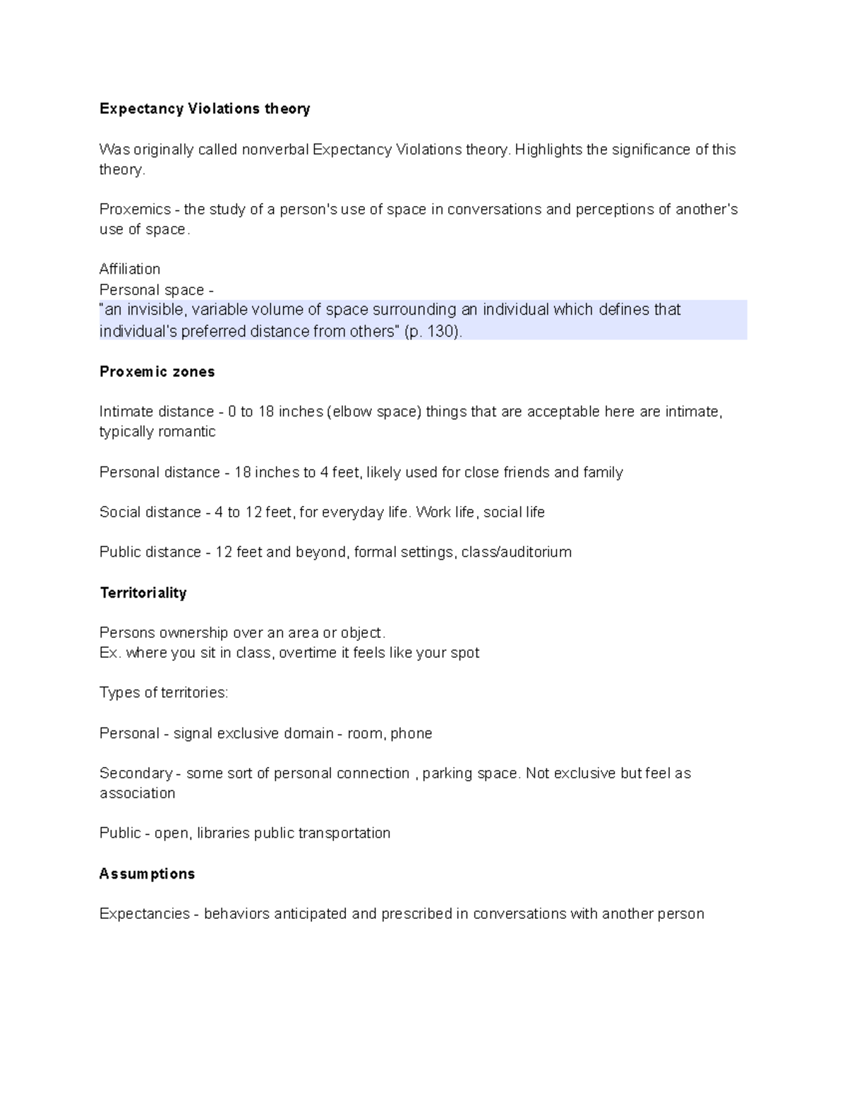 Expectancy Violations theory - Highlights the significance of this ...