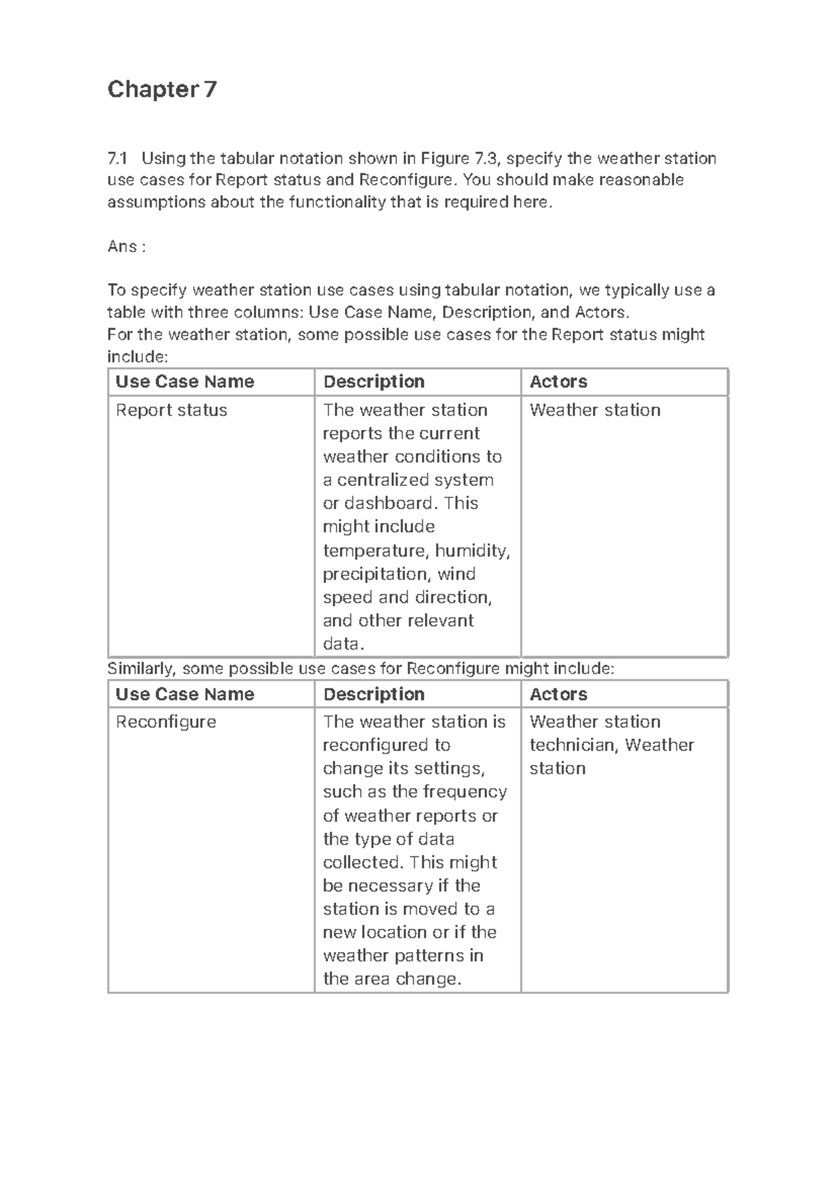 Chapter 7 - Chapter 7 7 Using the tabular notation shown in Figure 7 ...