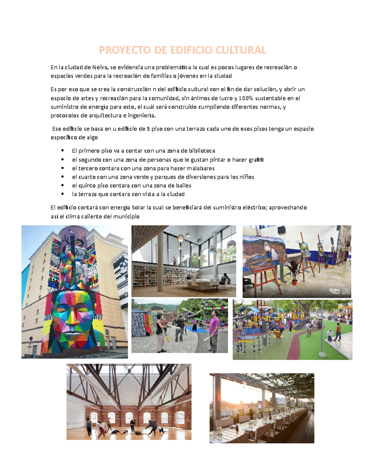 Proyecto DE Edificio Cultural - PROYECTO DE EDIFICIO CULTURAL En la ...