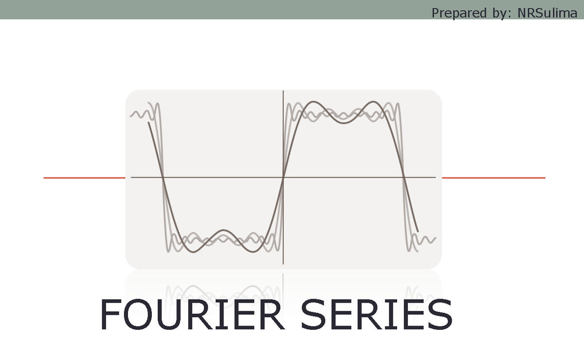Fourier Series - FOURIER SERIES Prepared by: NRSulima References ...