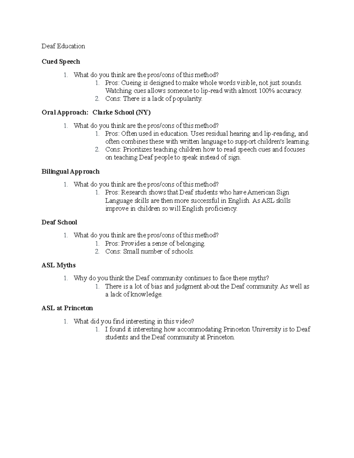 Deaf Education - AMSL101 BEGINNING AMER SIGN LANGUAGE I Jennifer Stack ...