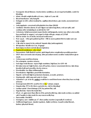 Comp 3 - Summer 2023 Comp 3 exam topics - NUR 283 - Studocu