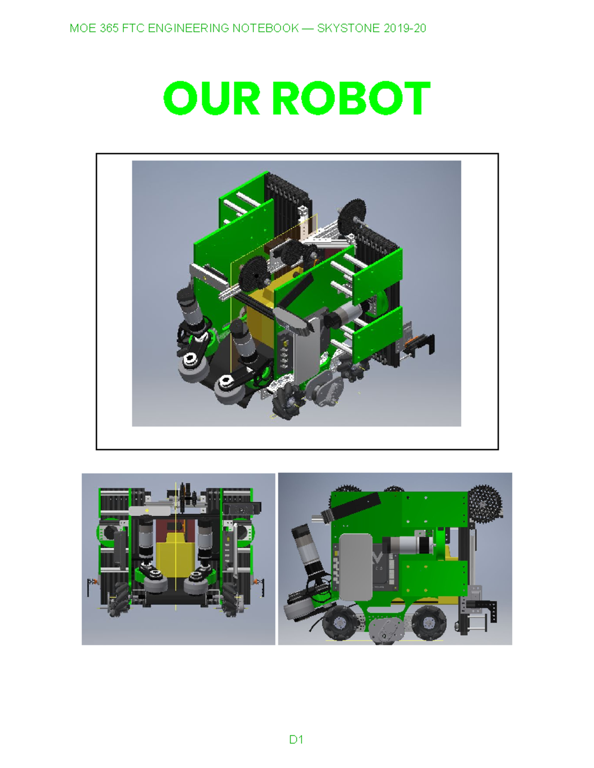 The+Design+Document - Shsjs - OUR ROBOT THE ROBOT PREVIOUS ITERATIONS ...