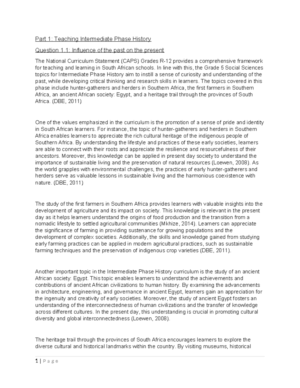 Teaching Intermediate Phase Social Sciences - Part 1: Teaching ...