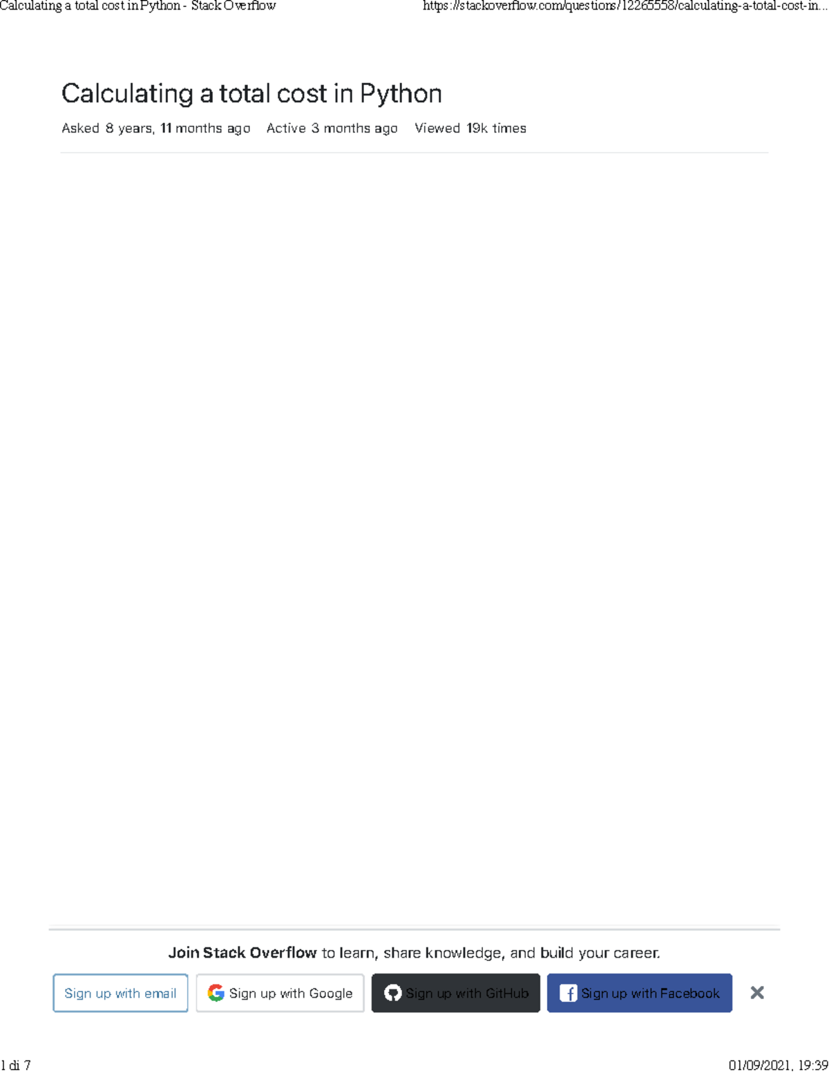 Python Exercise With Faulty Code Calculating A Total Cost In Python 6780