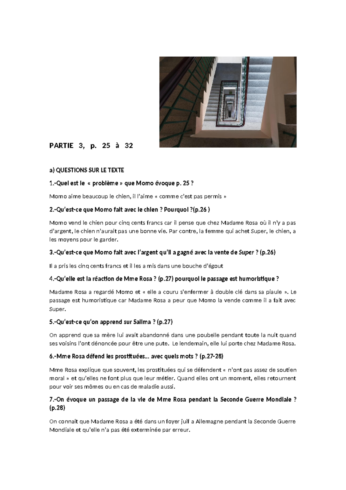 Chapitre 3-Carla - mmmmmmmmm - PARTIE 3, p. 25 à 32 a) QUESTIONS SUR LE ...