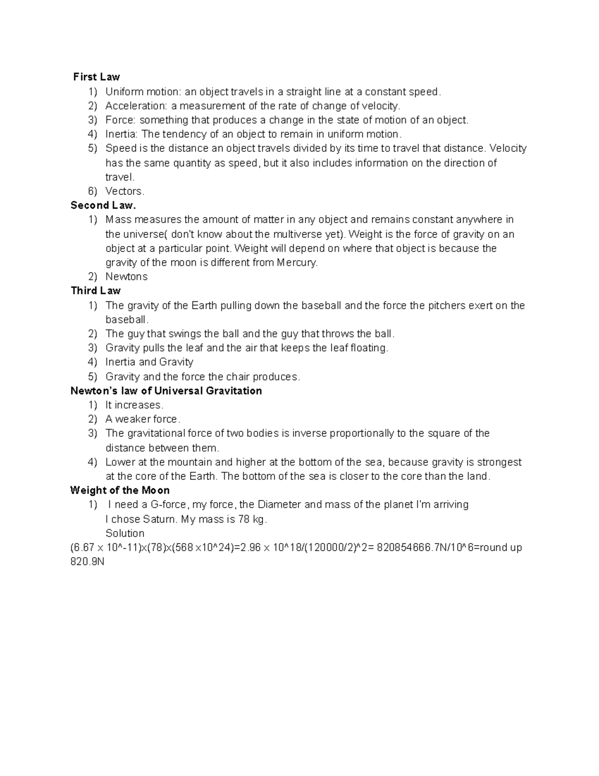 Week 3 - Google Docs-1 - Questions on Universal Laws of Motion and ...