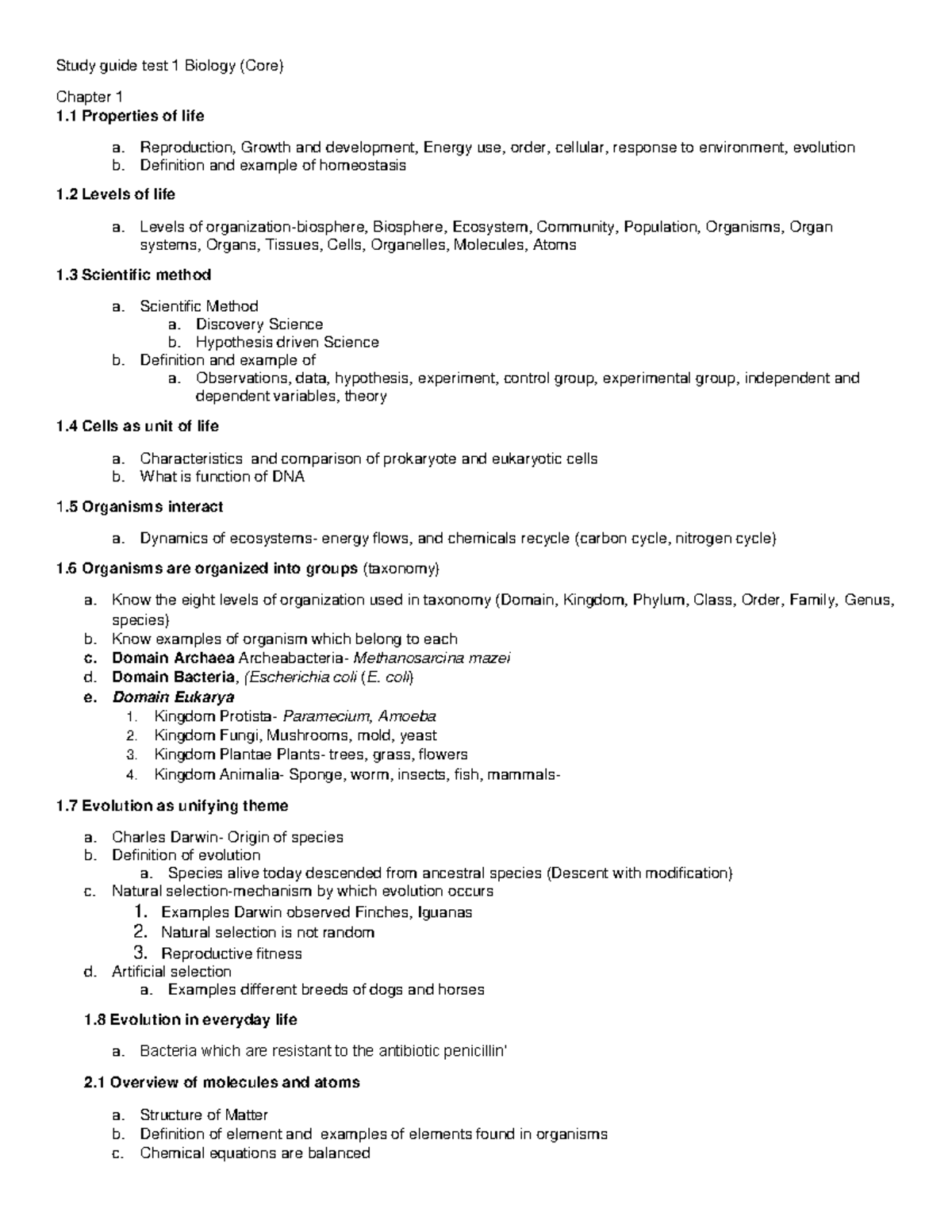 Study guide test 1 Biology Core - Reproduction, Growth and development ...