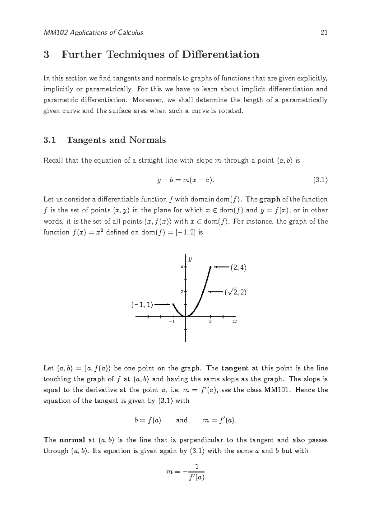 Chpt 3 Further Techniques of Differentiation - MM102 Applications of ...