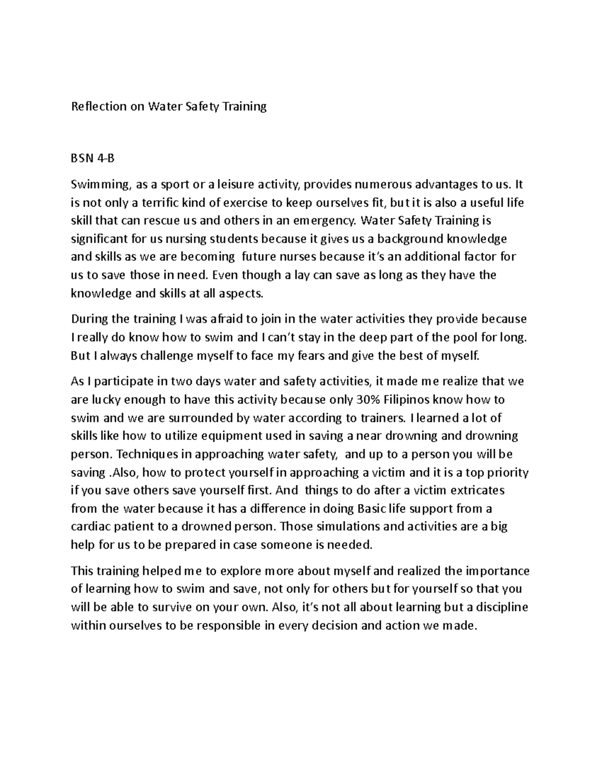 Water Safety - It is not only a terrific kind of exercise to keep ...