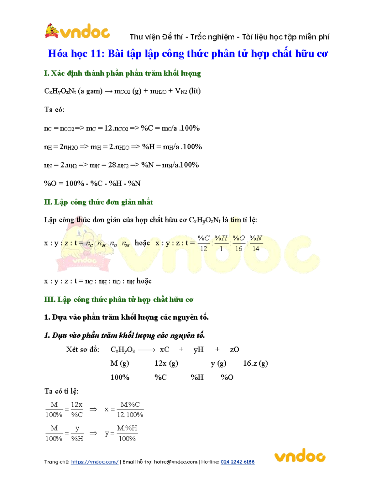 Bai tap lap cong thuc phan tu hop chat huu co co dap an - Hóa học 11: Bài tập lập công thức phân ...