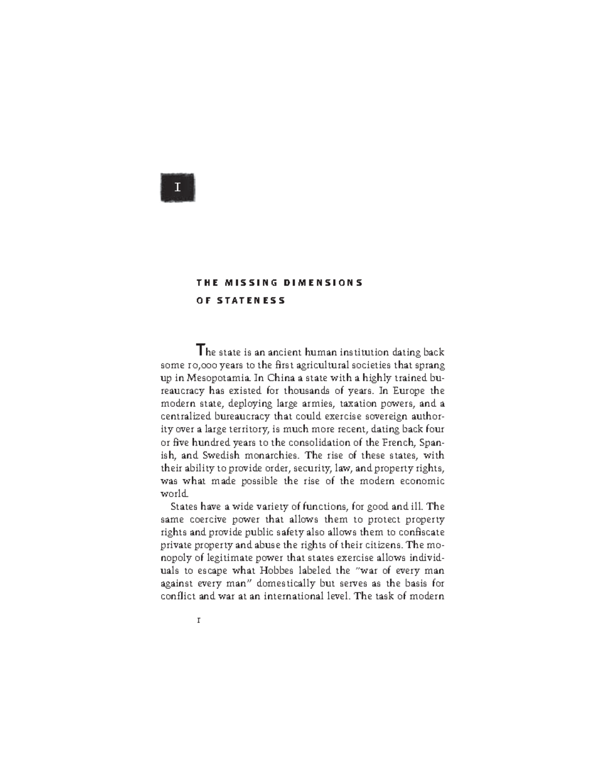 State Building Governance and World order - The state is an ancient ...