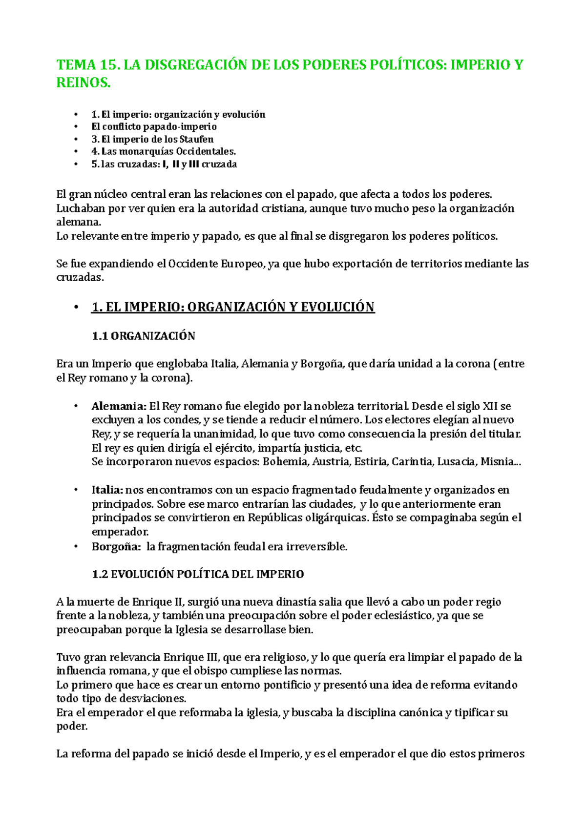 La disgragación de los poderes políticos - TEMA 15. LA DISGREGACIÓN DE ...