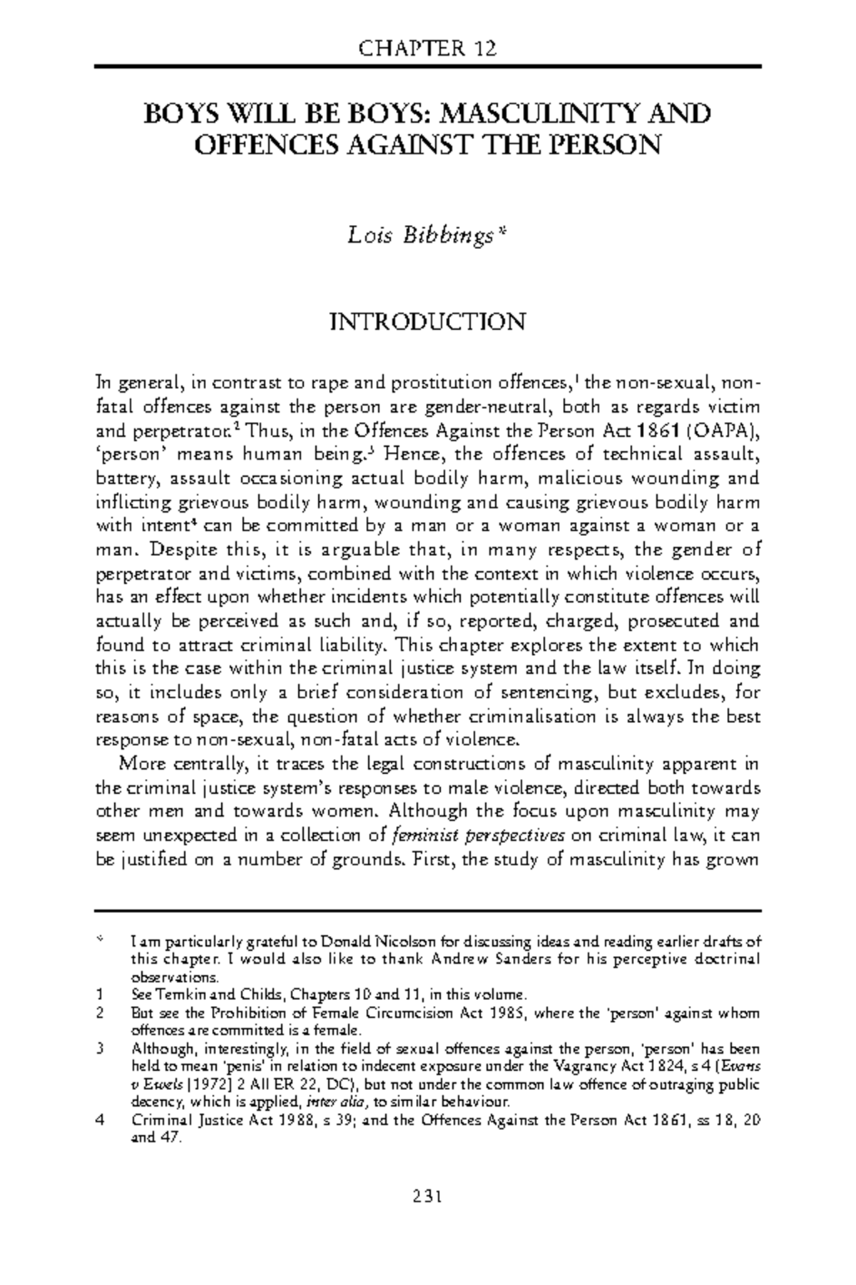 Bibbings - Boys Will Be Boys, Masculinity and Offences Against the ...