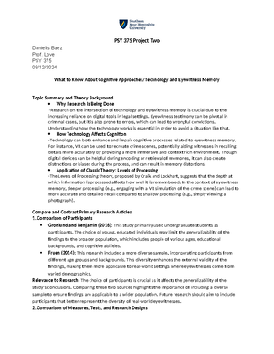 SOC 320 Module 8 Reflection - [Last Name] 1 Danielis Baez Melissa ...