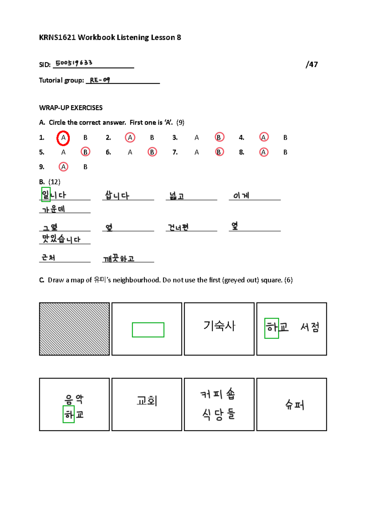 Homework L8 - Weekly assignment for week 10 - KRNS1621 Workbook Listening Lesson 8 SID: - Studocu