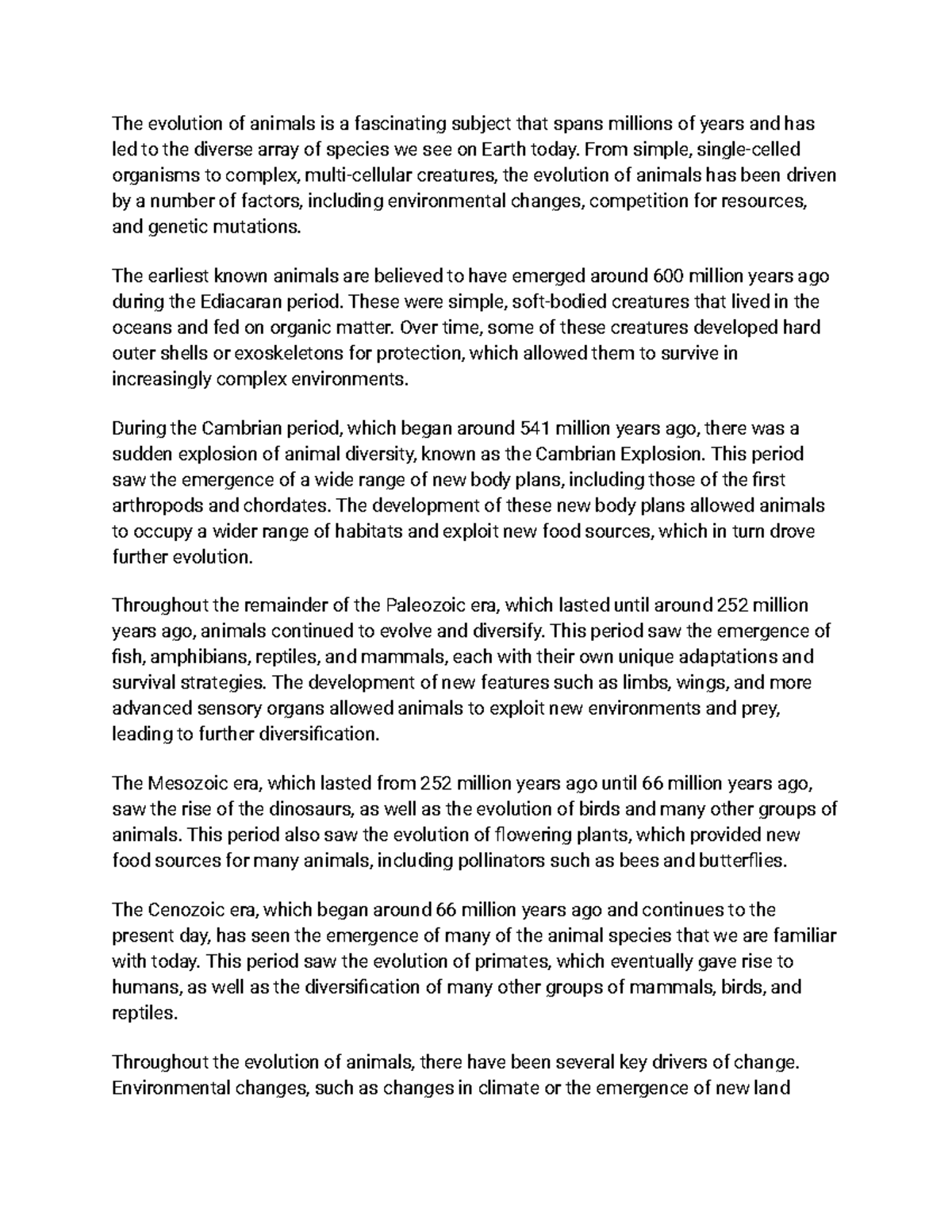 Animal evolution - The evolution of animals is a fascinating subject ...