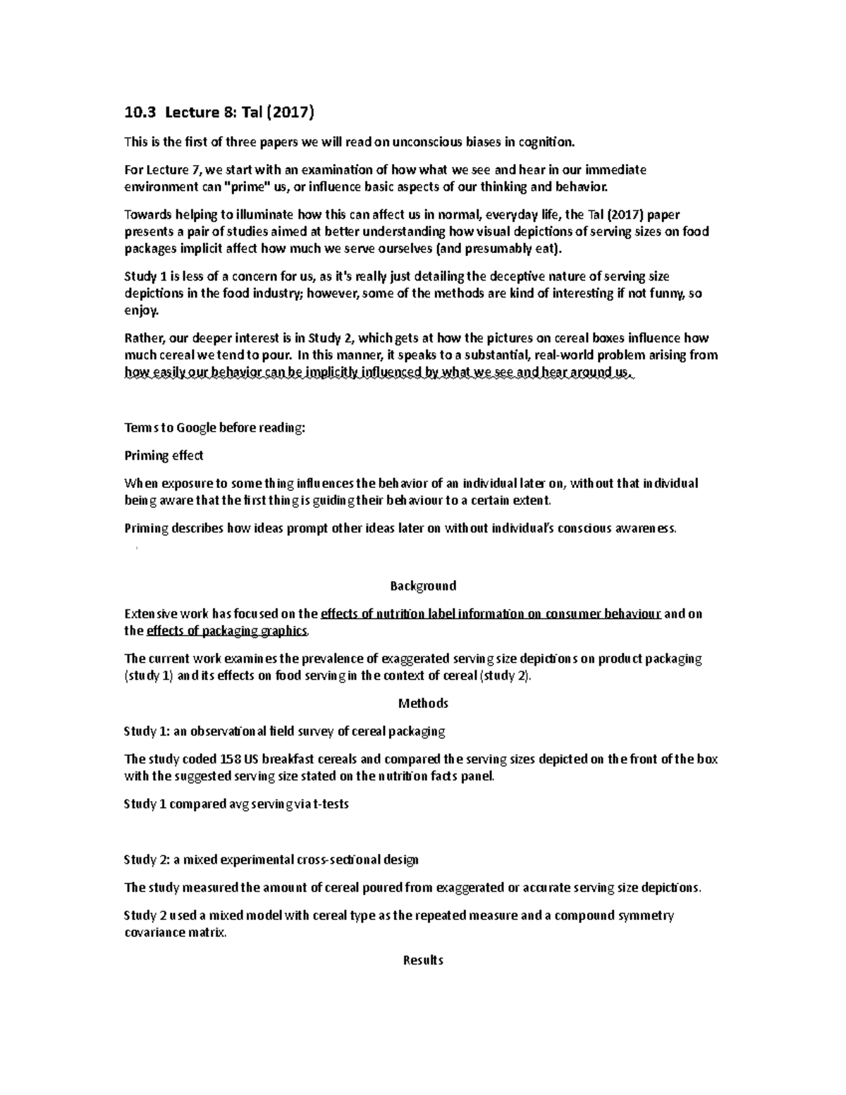 Lec 08 - Lecture notes 8 - 10 Lecture 8: Tal (2017) This is the first ...