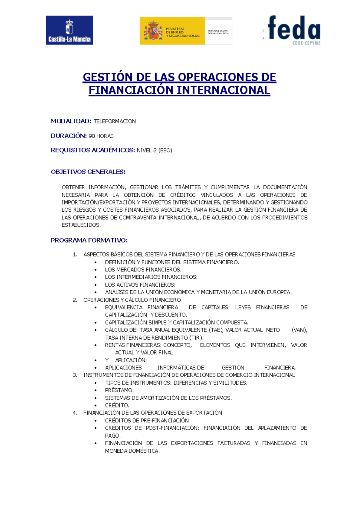 9736 programa gestion operaciones financiacion internacional - GESTIÓN ...