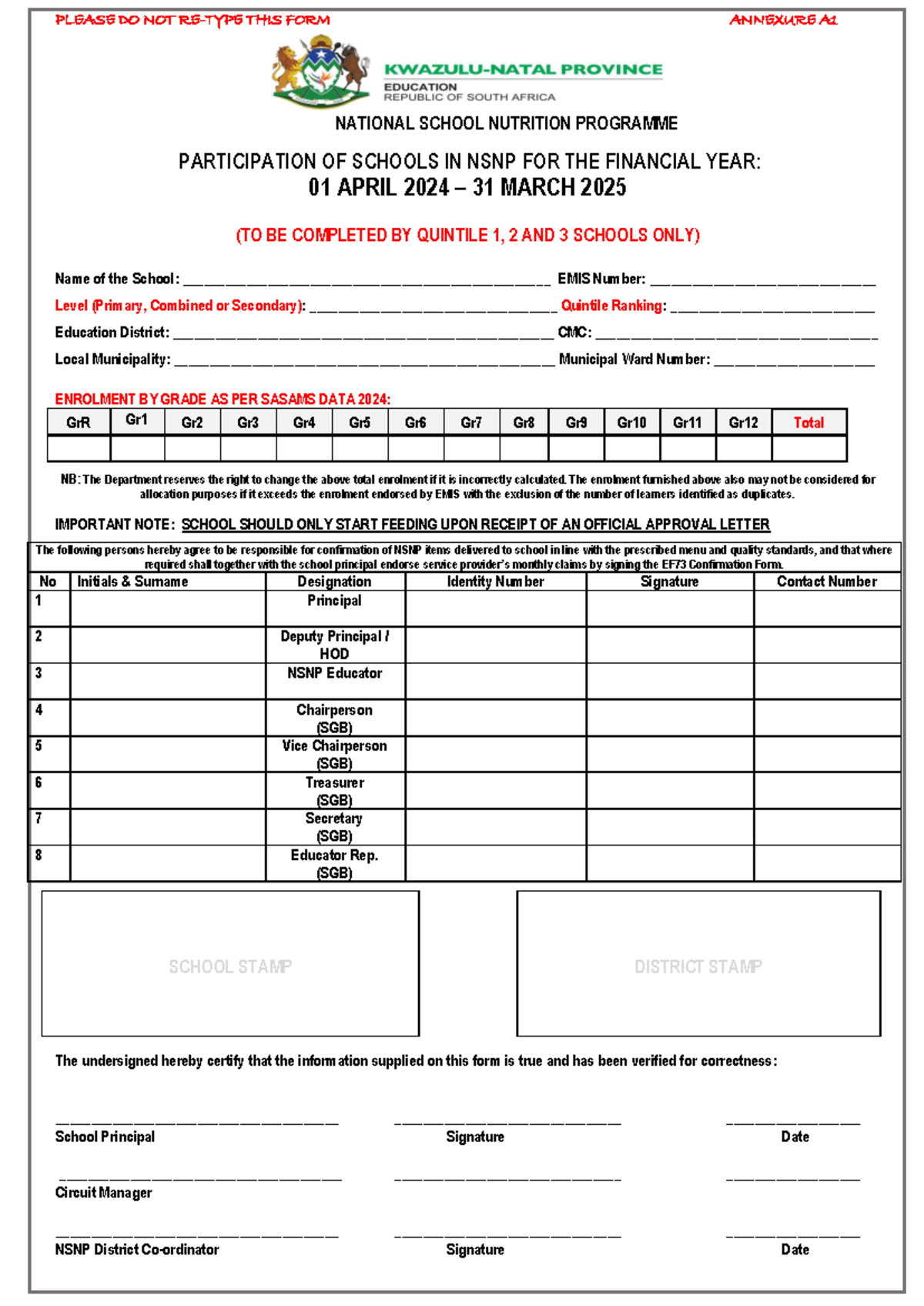 001 Application Form-Q1-3 Schools Only 2024-25 (Annexure A1) - PLEASE ...