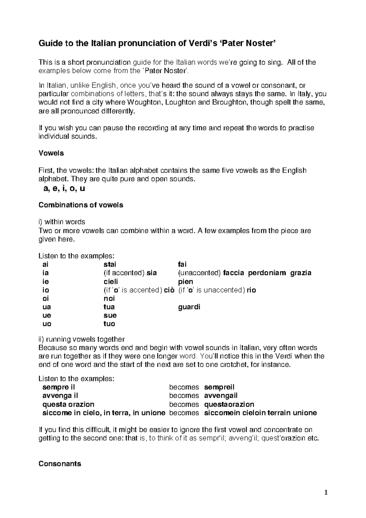 7687289 - dicas - Guide to the ltalian pronunciation of Verdi’s ‘Pater ...