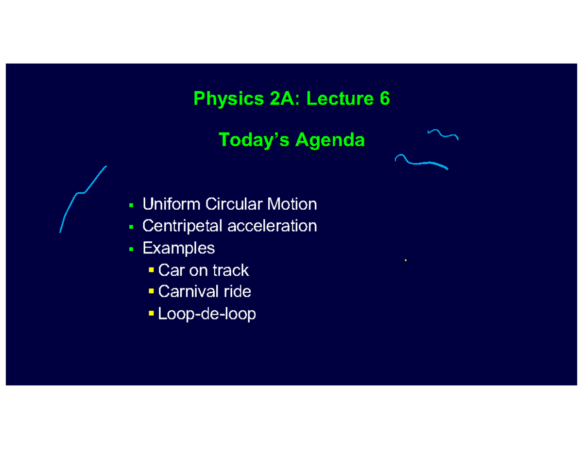 Lect6 slides - Newton's Laws (Multiple Objects) and Circular Motion ...