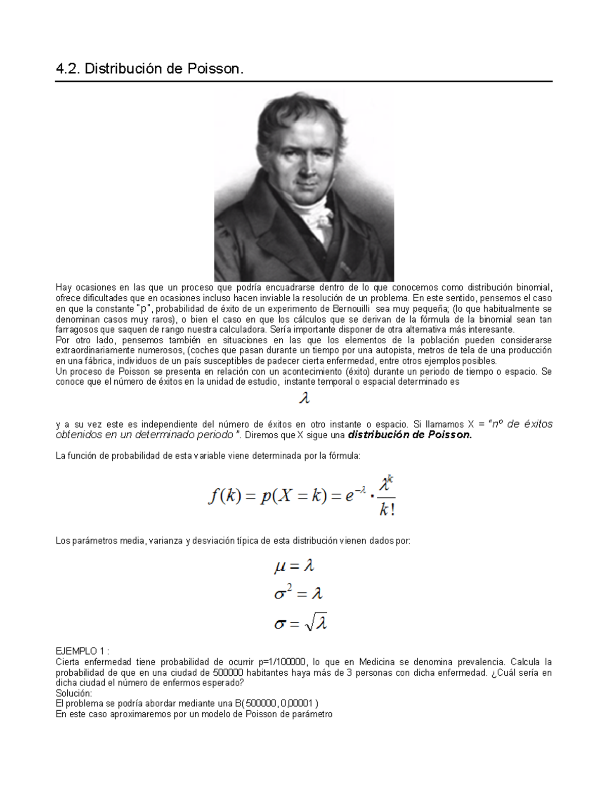 Distribución de Poisson - Explicación y tabla necesaria para parciales ...