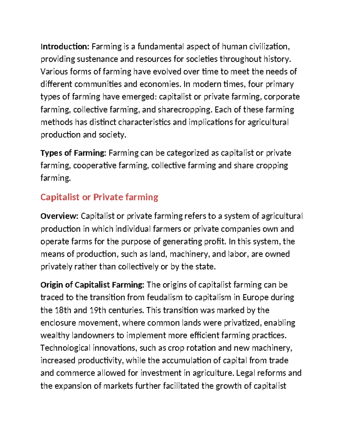 Agriculture Farming - Introduction: Farming is a fundamental aspect of ...