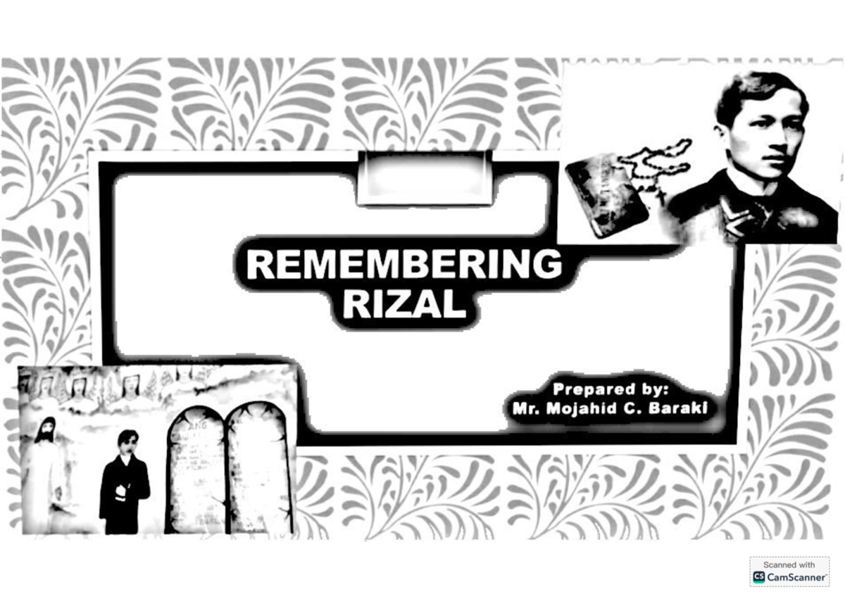Rizalians - ppt for life and work of rizal remembering rizal ...