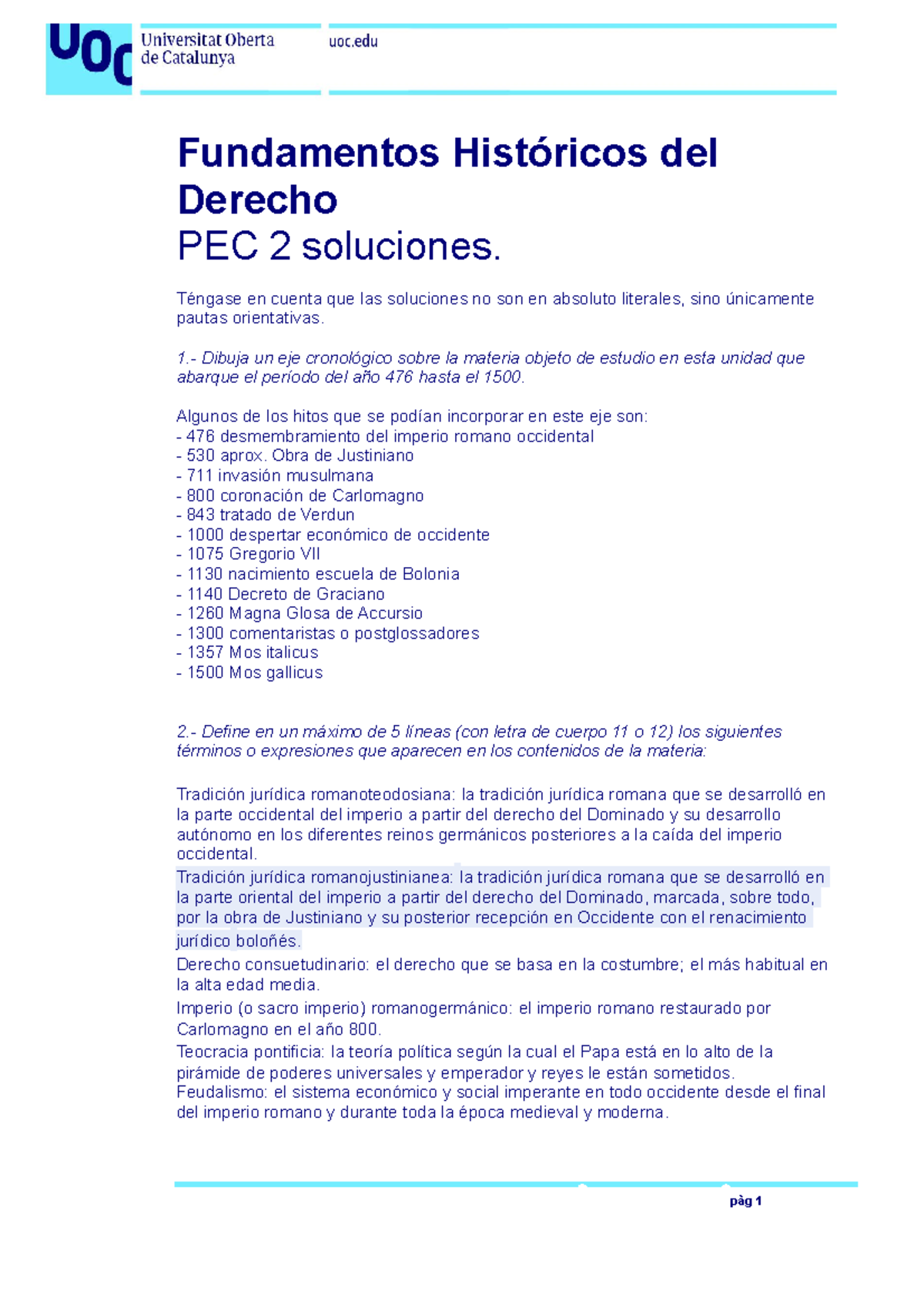 Soluciones PEC2 - sol pec 2 - Fundamentos del Derecho PEC 2 soluciones ... Soluciones PEC2 - sol pec 2 - Fundamentos del Derecho PEC 2 soluciones ...