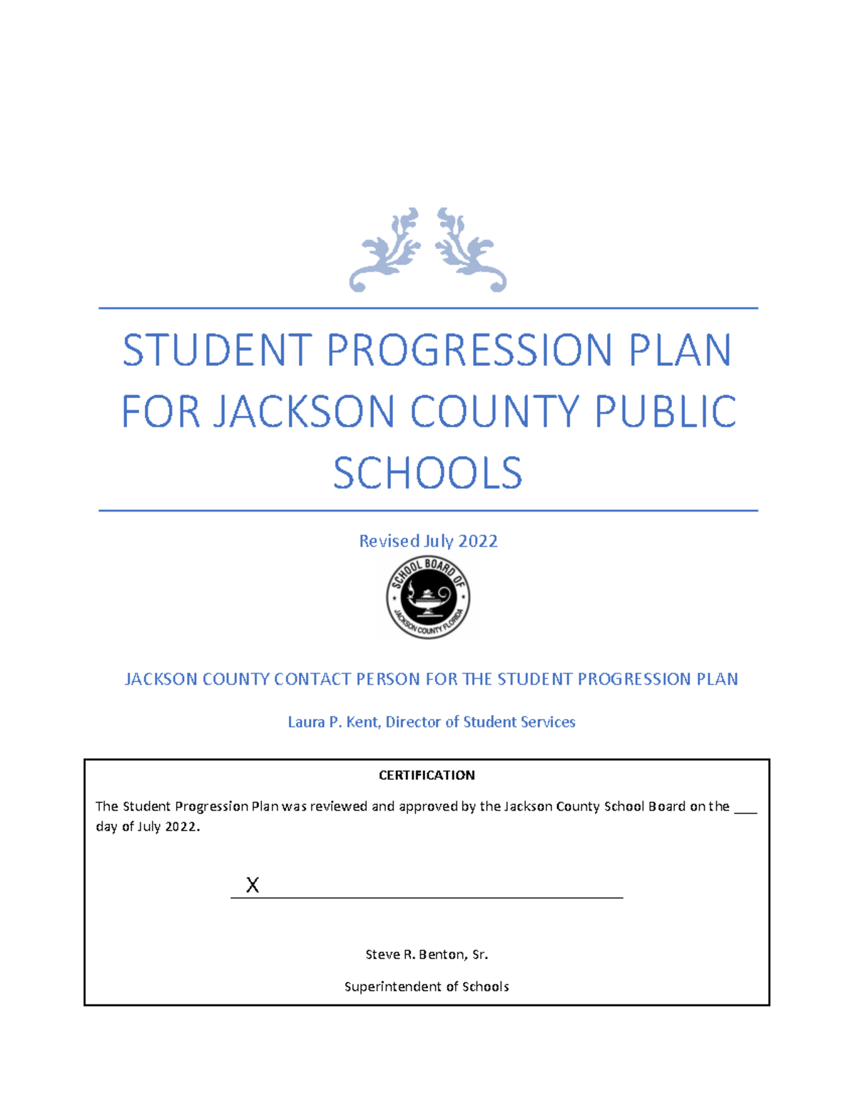 2022-2023SPPApproved July 212022 - STUDENT PROGRESSION PLAN FOR JACKSON ...
