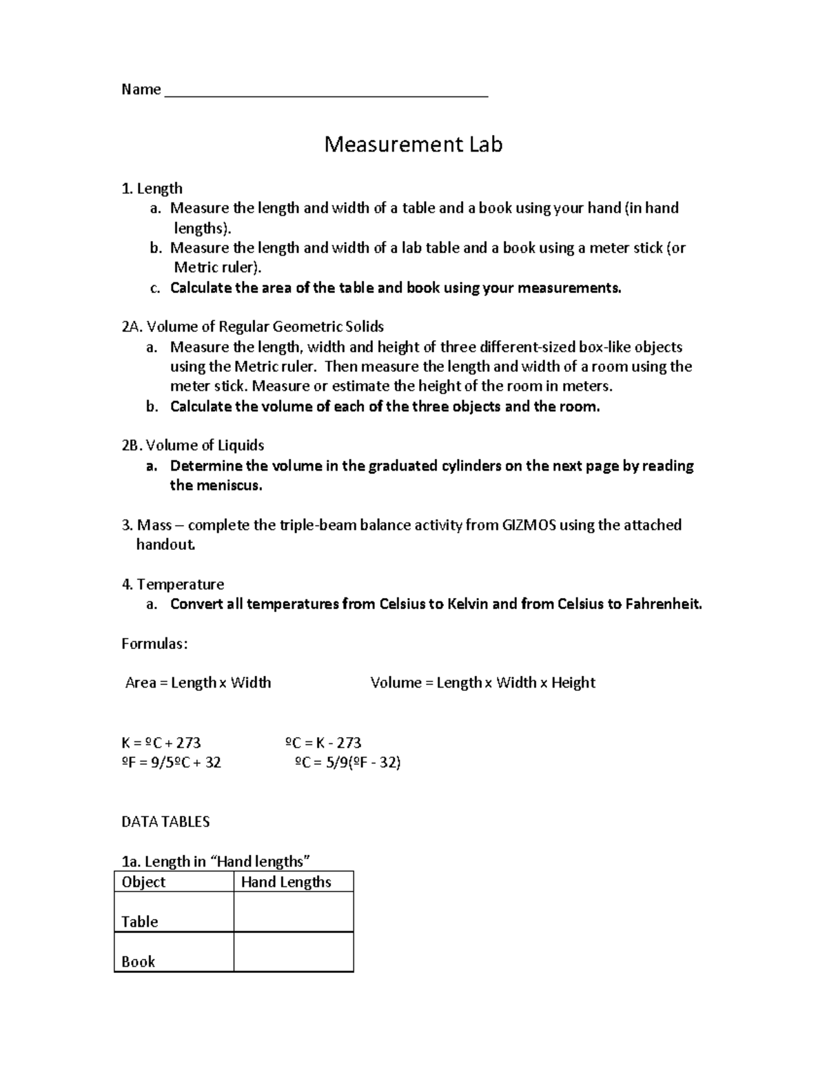 Measurement+Lab - Assignment - Name ...