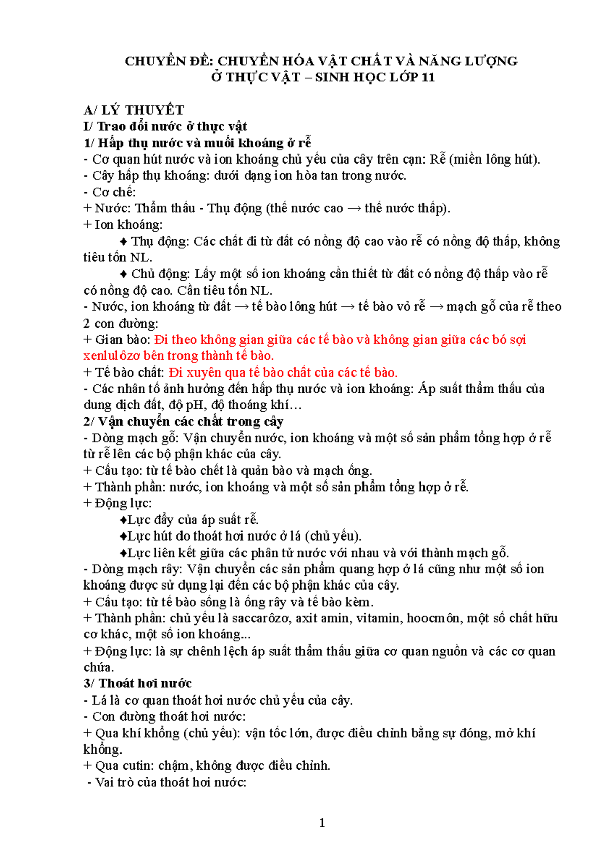 1. Chuyen de chuyen hoa VCNL o thuc vat - CHUYÊN ĐỀ: CHUYỂN HÓA VẬT ...