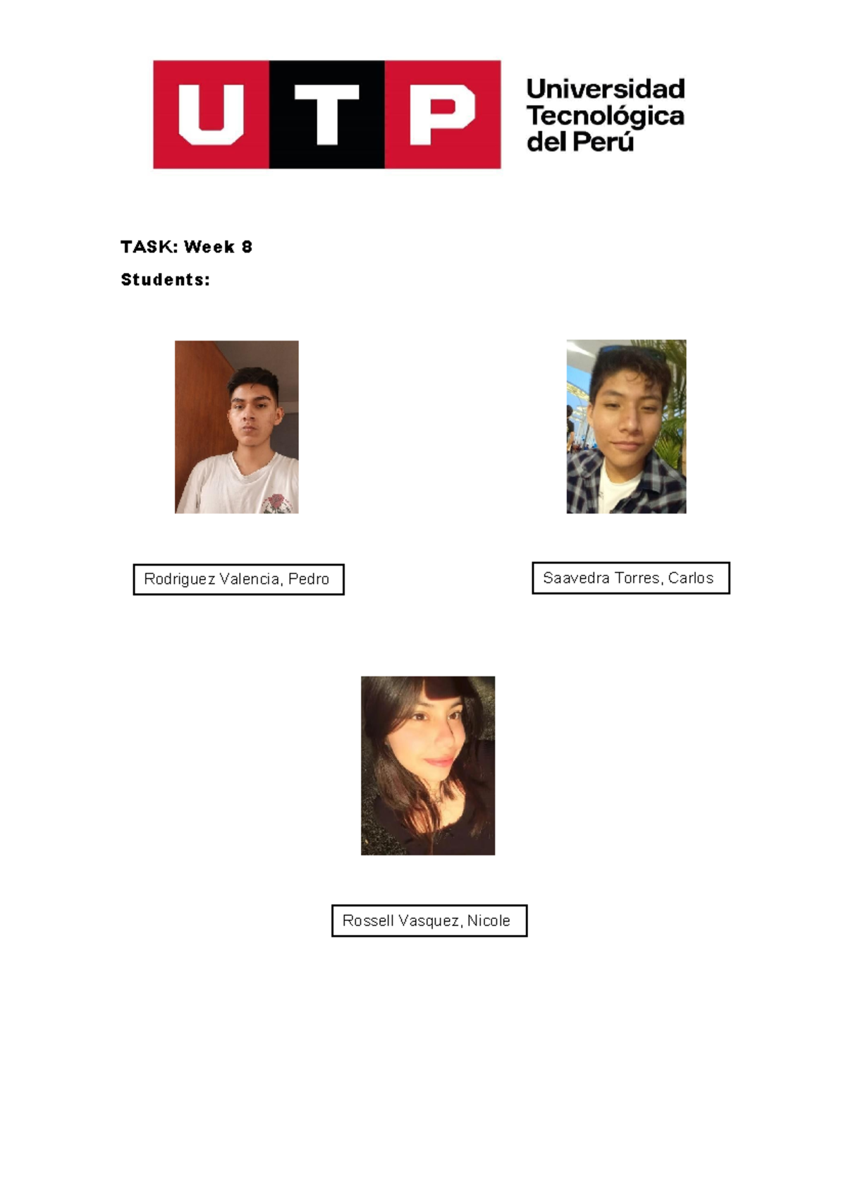 Ingles II Week 8 Group 13th - ingles, tarea - TASK: Week 8 Students ...