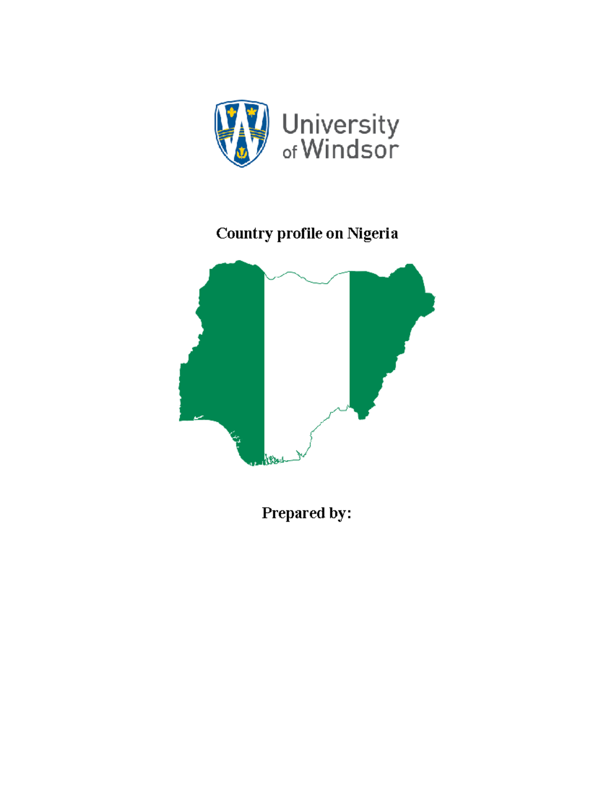 Country profile on Nigeria - Country profile on Nigeria Prepared by ...