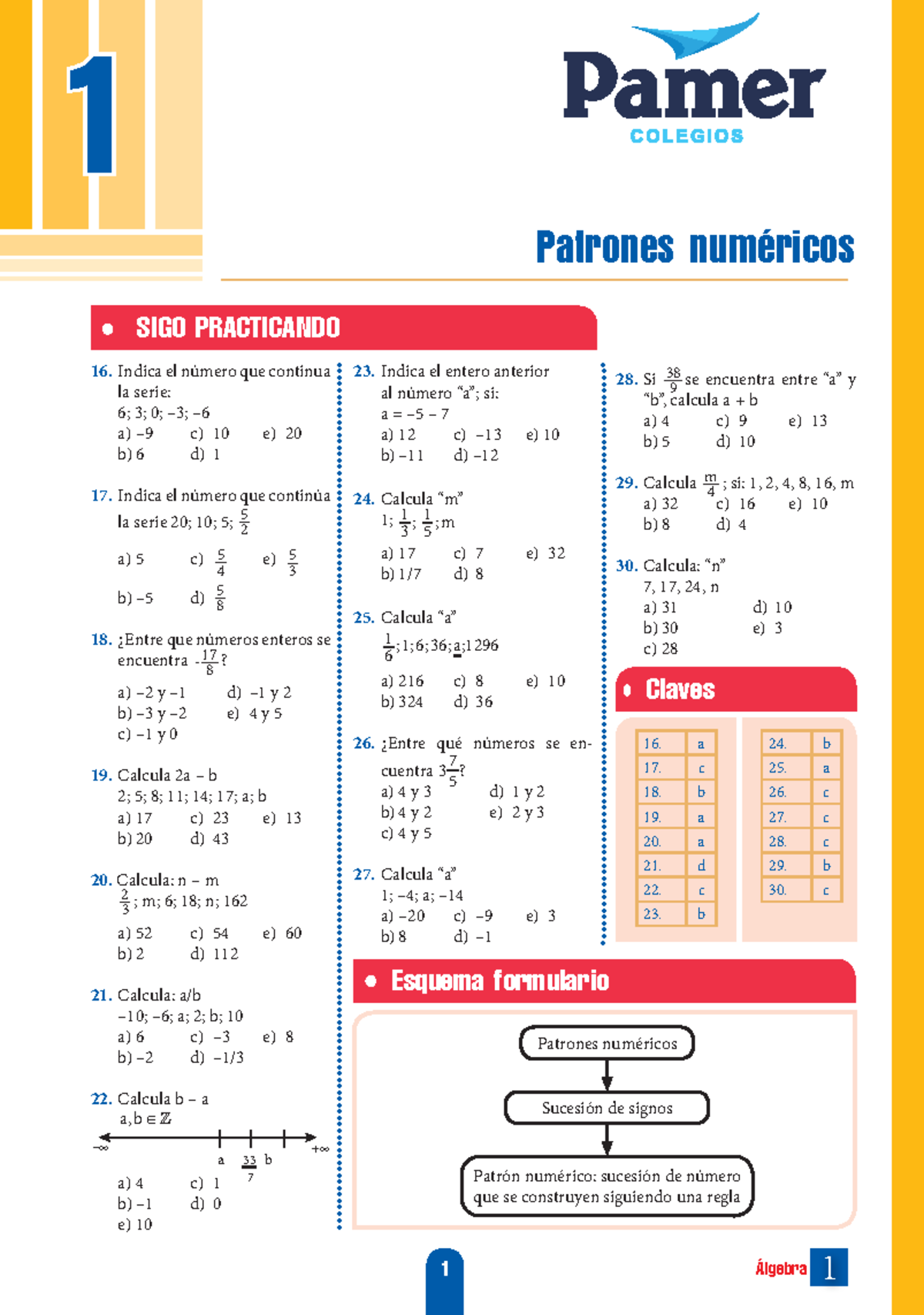 S1- año Patrones numéricos S1 - 1 Álgebra 1 1 Patrones numéricos SIGO ...