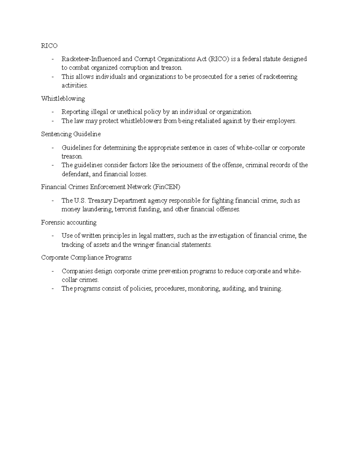 Intelligence Analysis notes 16 - RICO Racketeer-Influenced and Corrupt ...