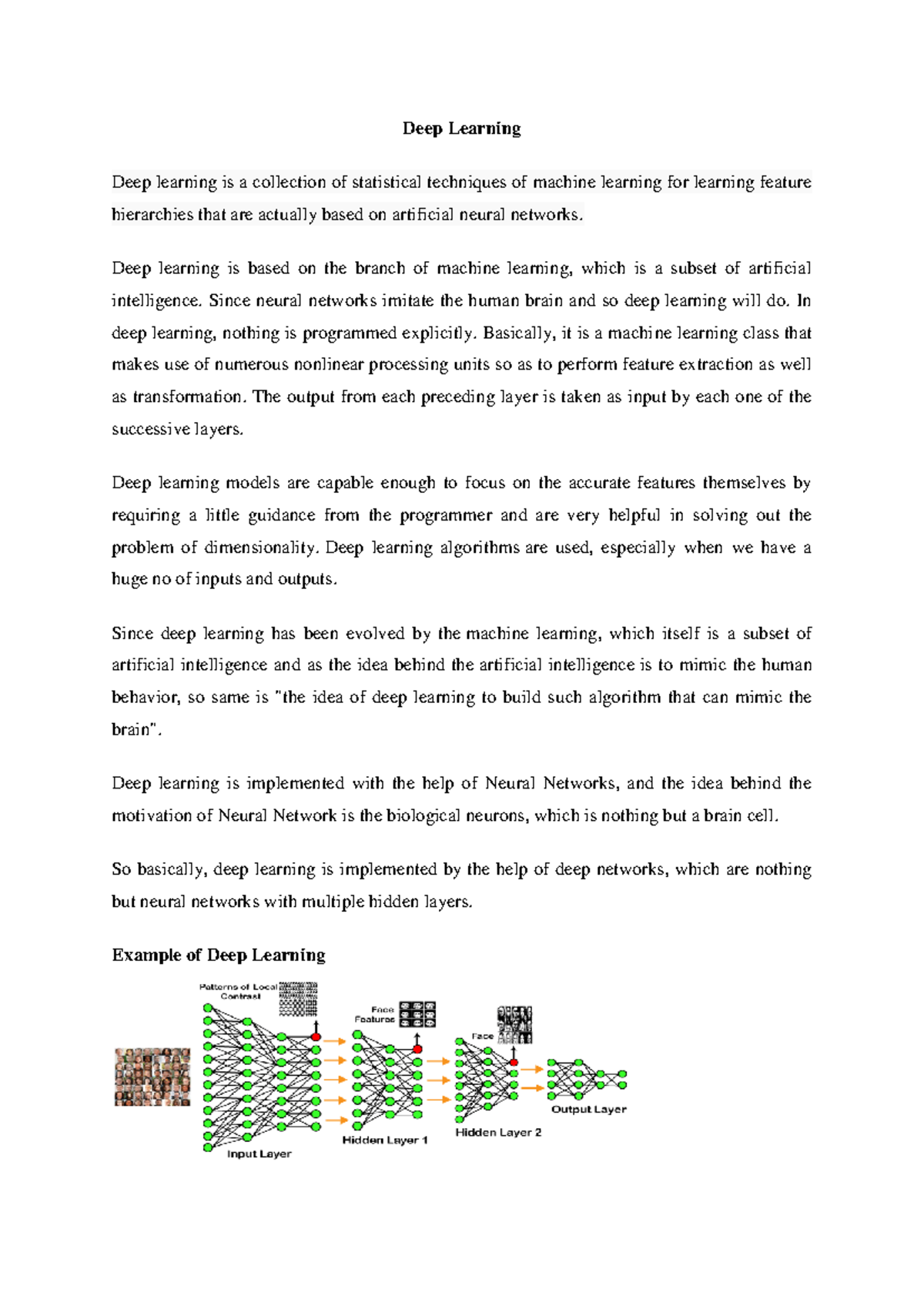 Unit Iv Deep Learning Notes Deep Learning Deep Learning Is A