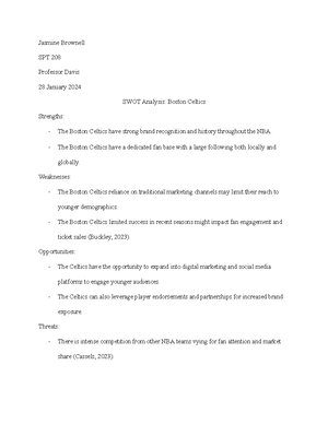 ACC 201 Project Summary Report Template - Summary Report: Financial ...