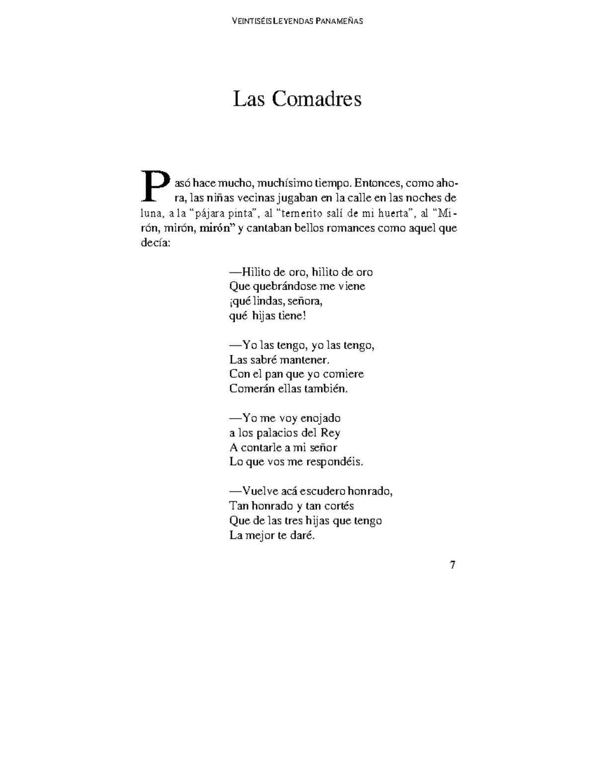 Cuento Las Comadres - VEINTISÉIS LEYENDAS PANAMEÑAS P Las Comadres asó ...