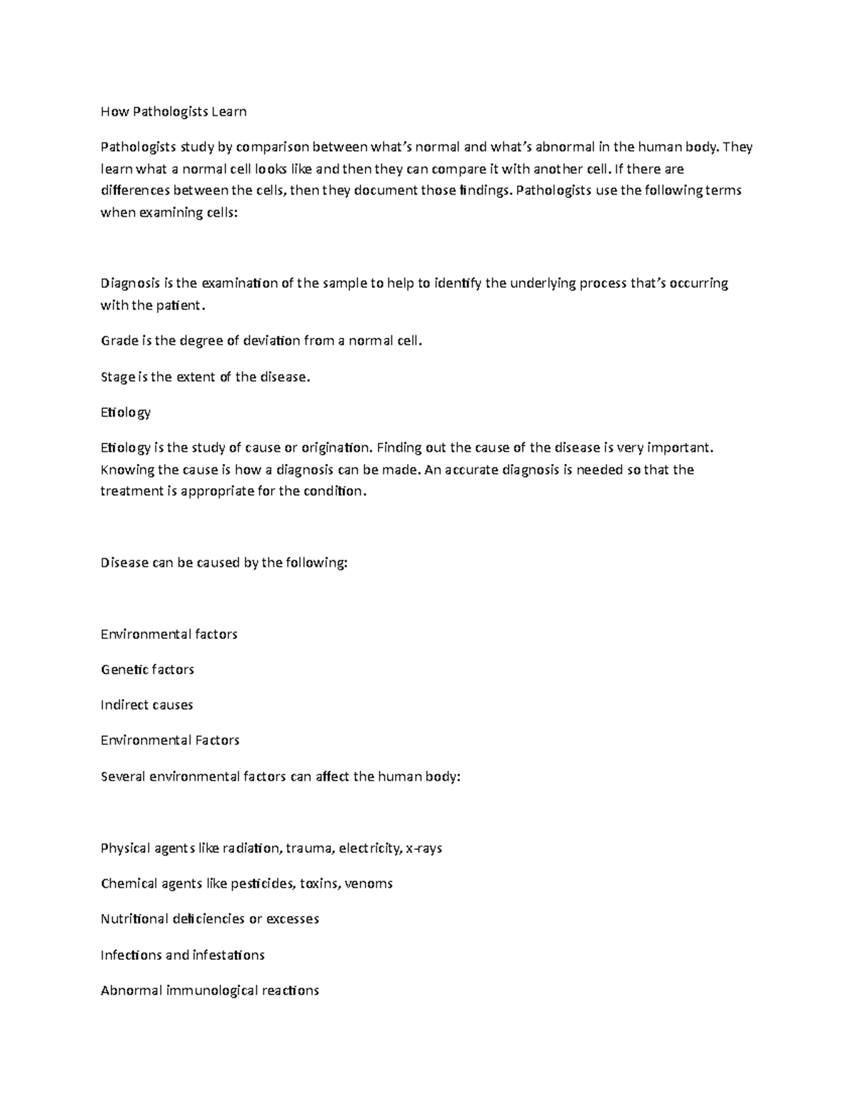 Pathology notes 3 - How Pathologists Learn Pathologists study by ...