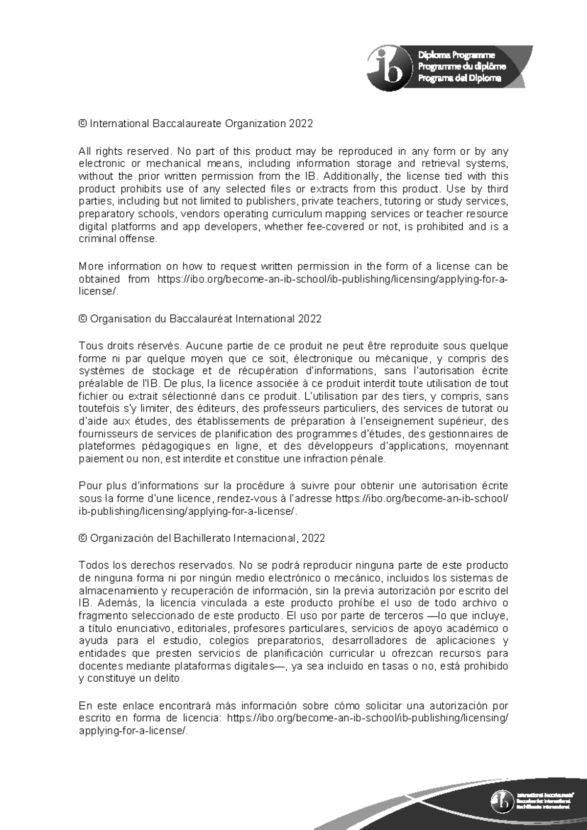 2022-paper 1 - IB ESS 2022 paper 1 - © International Baccalaureate ...