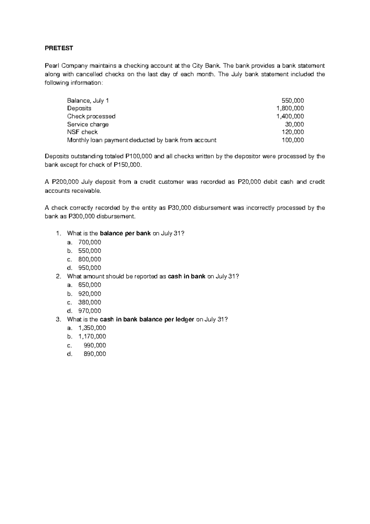 Chapter 2 Complete - Intermediate Accounting 1 - PRETEST Pearl Company ...