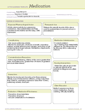 ATI meds Methergine - ati assignment maternity - ACTIVE LEARNING ...